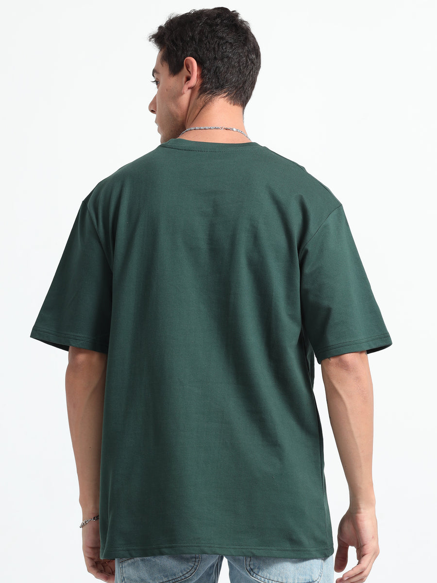 240GSM Unisex Bottle Green Cotton Oversized Tshirt Wholesale Rate Manufacturer Rate – Londhe ...